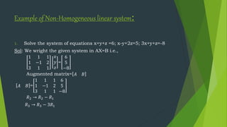 System of Homogeneous and Non-Homogeneous equations ppt nadi.pptx