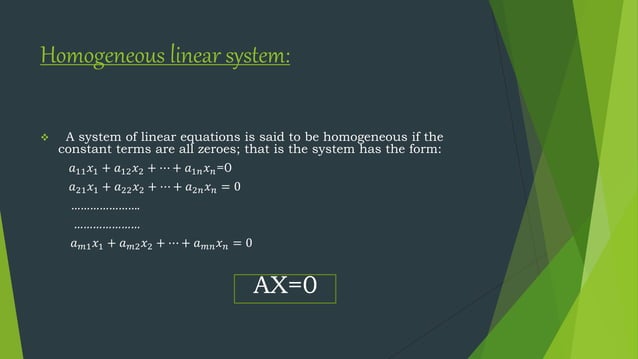 System Of Homogeneous And Non Homogeneous Equations Ppt Nadi Pptx