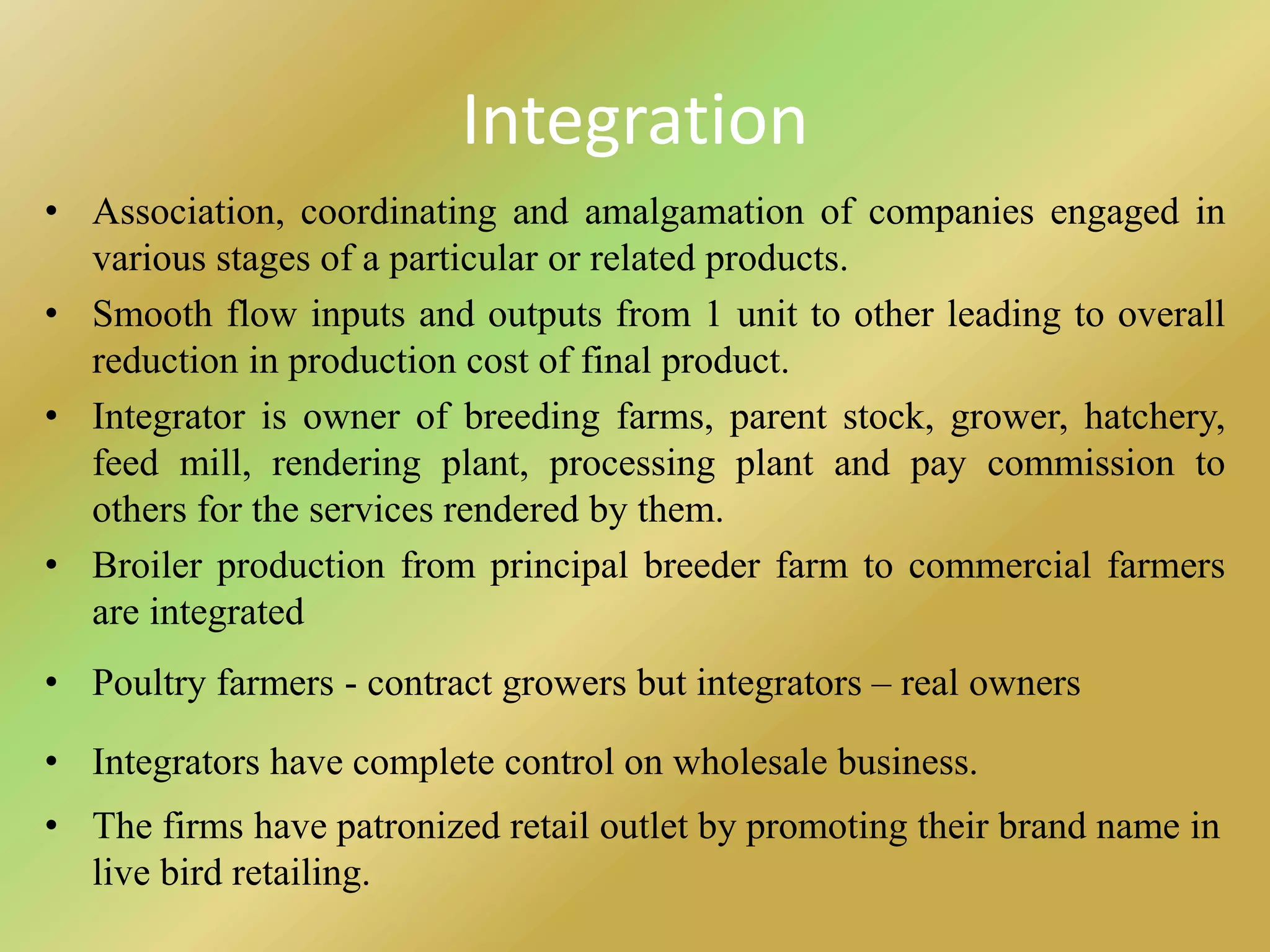 System of integration in broilers | PPTX