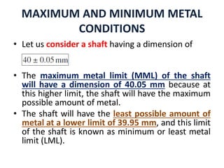 System of Limits, Fits, Tolerance and Gauging | PPTX