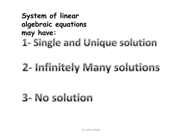Math Geophysics-system of linear algebraic equations | PPTX