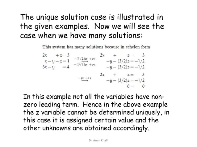 Math Geophysics-system of linear algebraic equations | PPTX