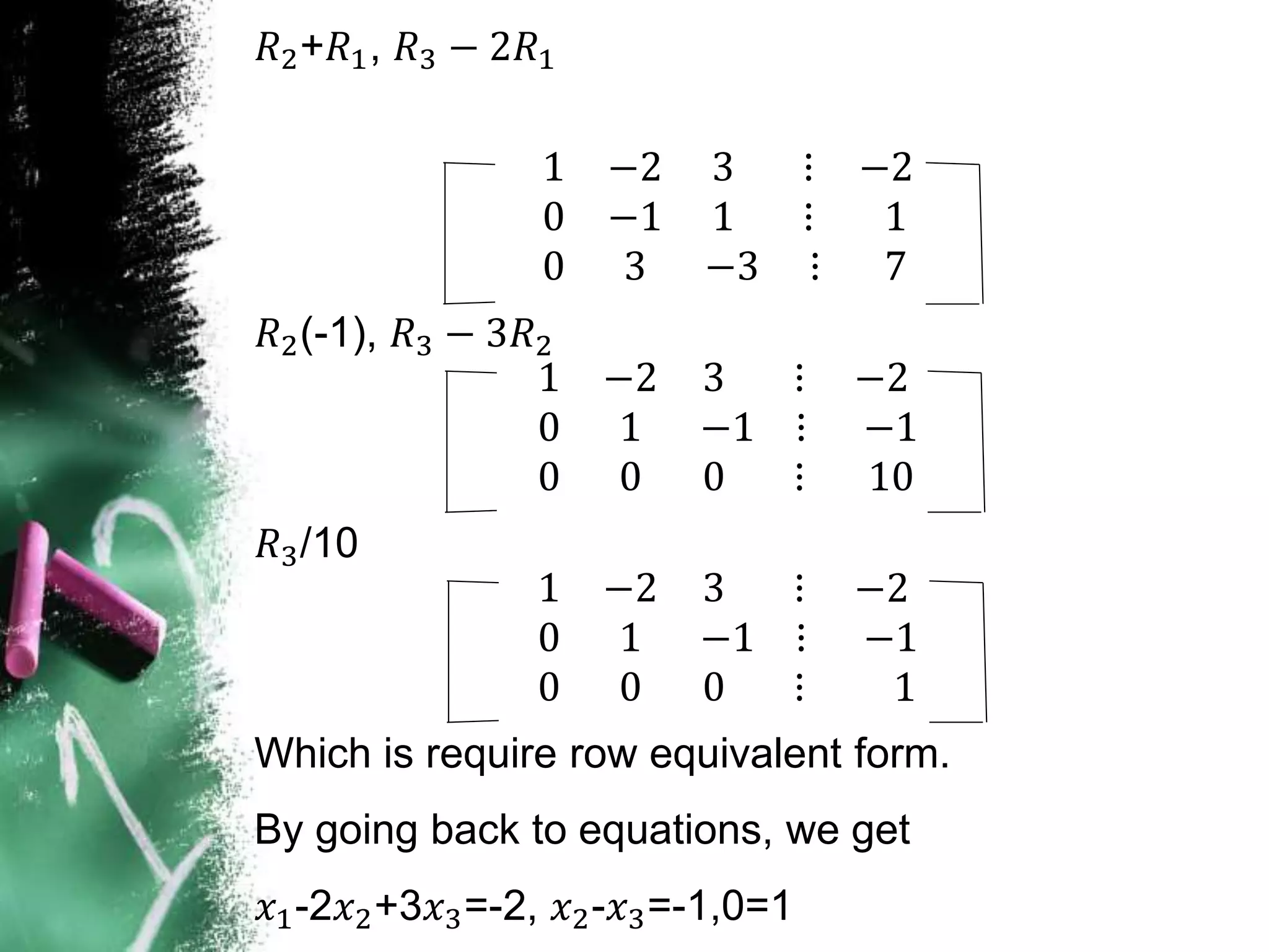 System of linear equations | PPTX | Physics | Science