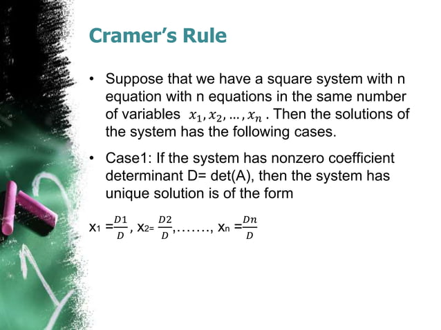 System of linear equations | PPTX | Physics | Science