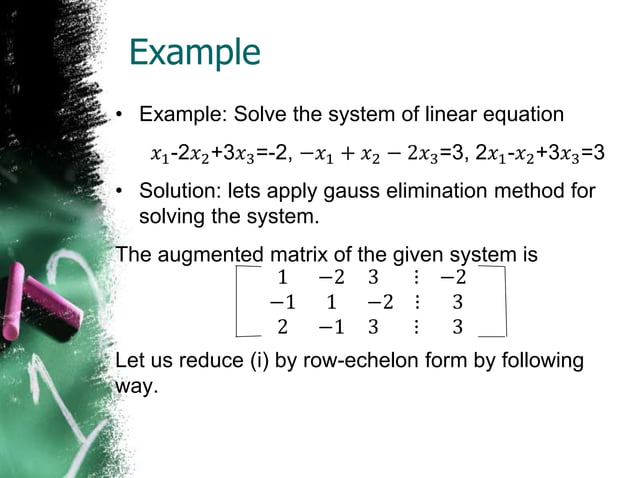 System of linear equations | PPTX | Physics | Science