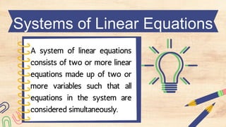System of Linear Equation power point presentation | PPTX