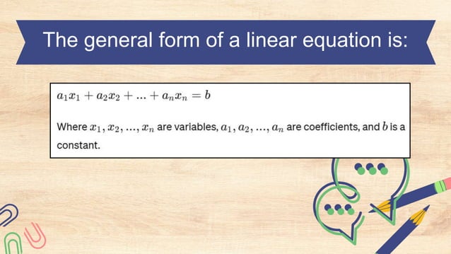 System of Linear Equation power point presentation | PPTX
