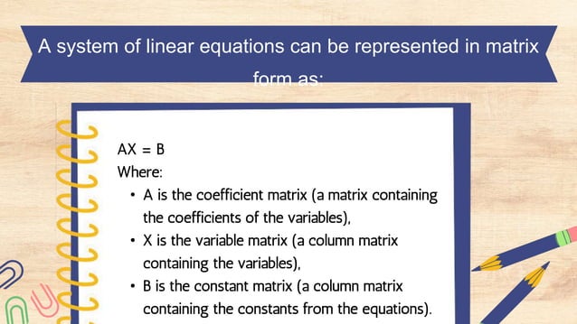 System of Linear Equation power point presentation | PPTX