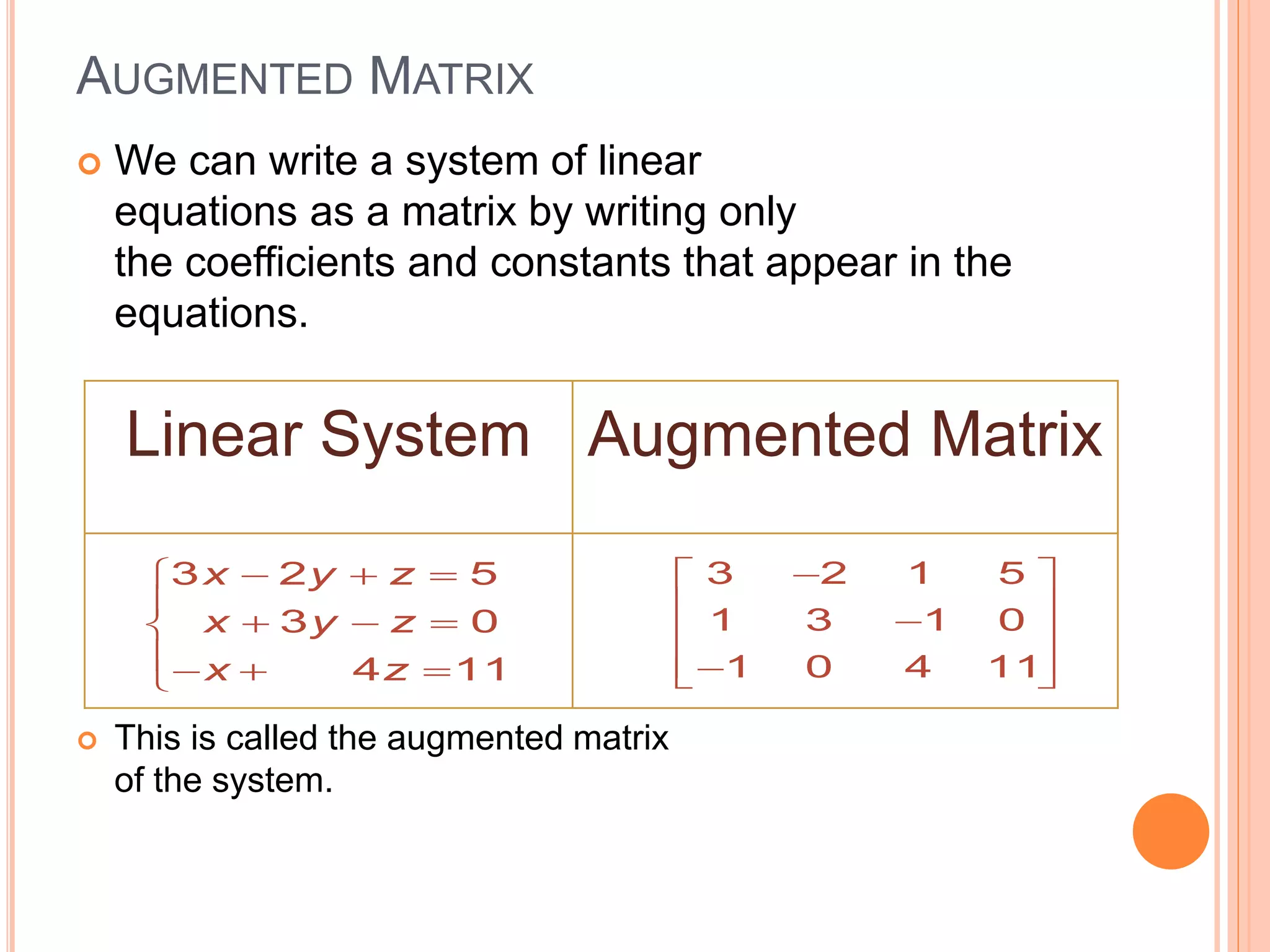 System of linear equation and matrices | PPT | Physics | Science