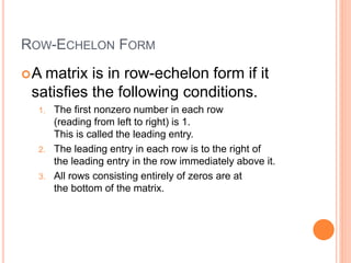 System of linear equation and matrices | PPT