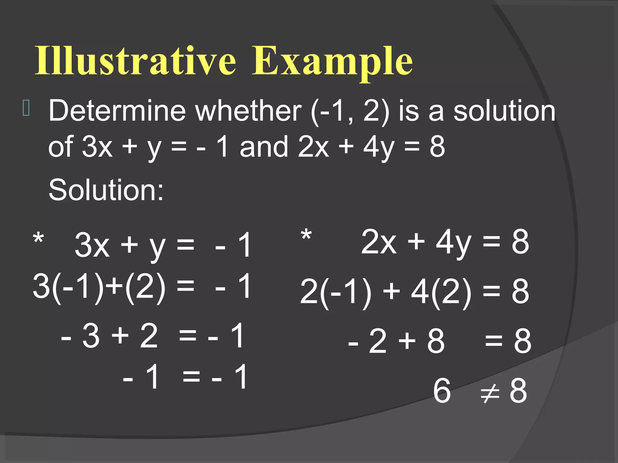 System Of Linear Equations And Their Solution Ppt 4928