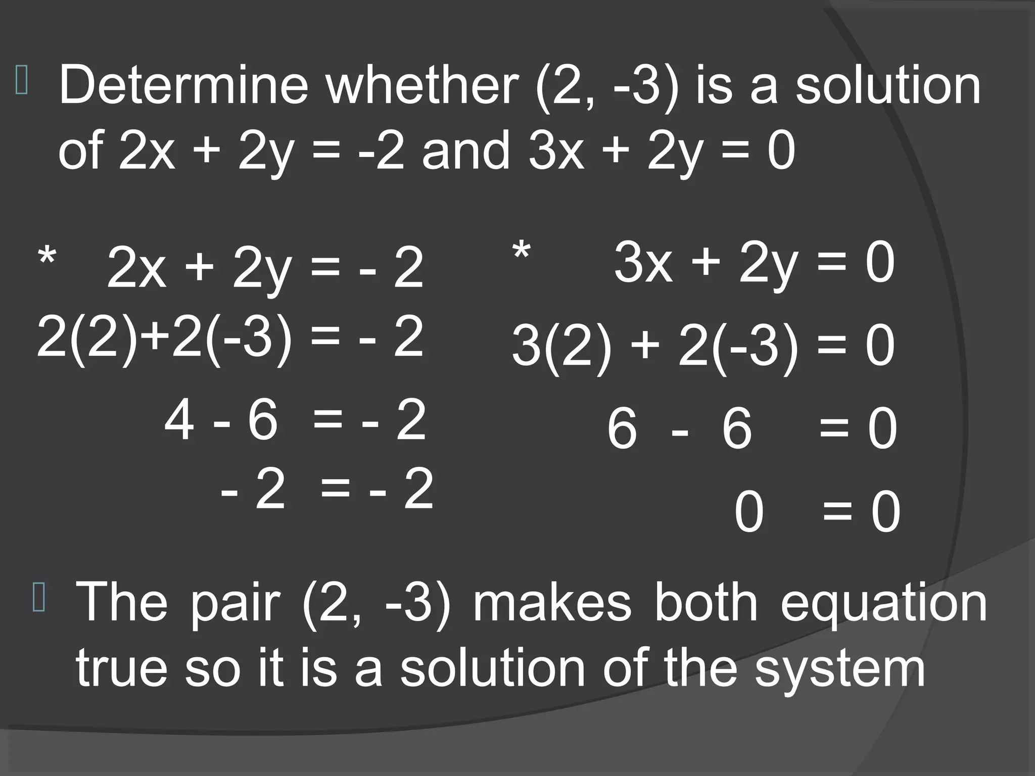 System of linear equations and their solution | PPT
