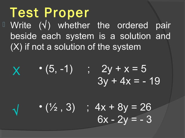 System of linear equations and their solution | PPT