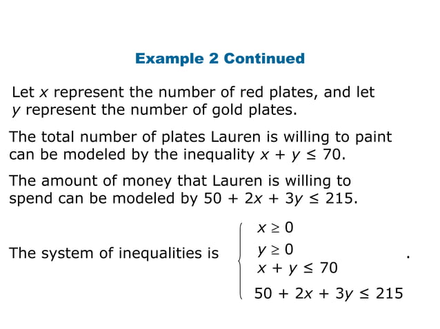 System of linear inequalities | PPTX | Physics | Science