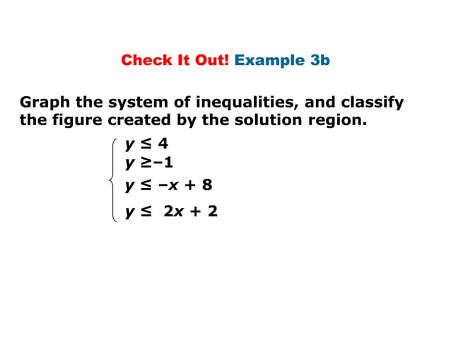 System of linear inequalities | PPTX | Physics | Science