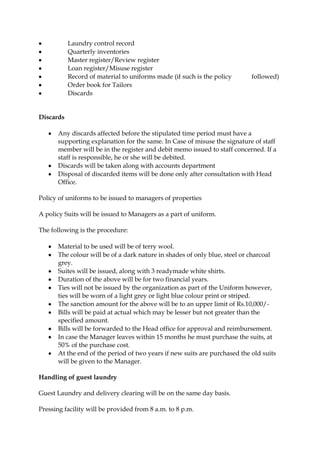 System of linen uniform operation | DOCX