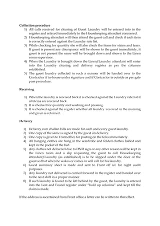 System of linen uniform operation | DOCX