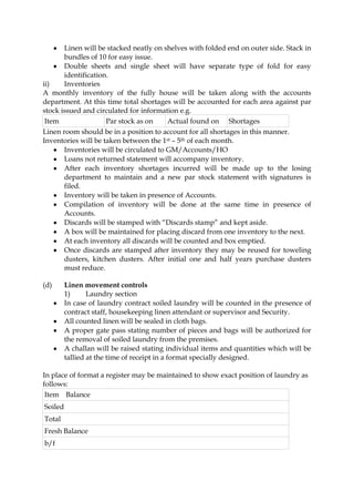 System of linen uniform operation | DOCX
