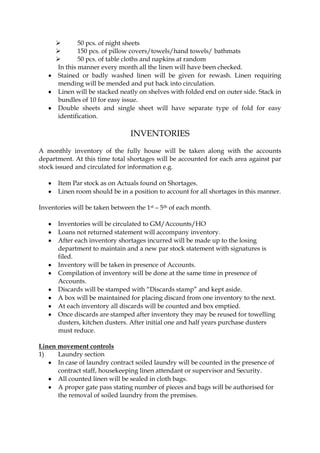 System of linen uniform operation | DOCX