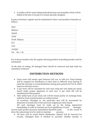System of linen uniform operation | DOCX