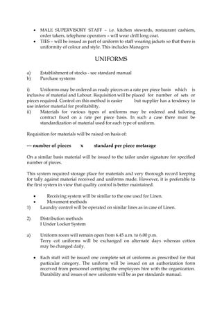 System of linen uniform operation | DOCX