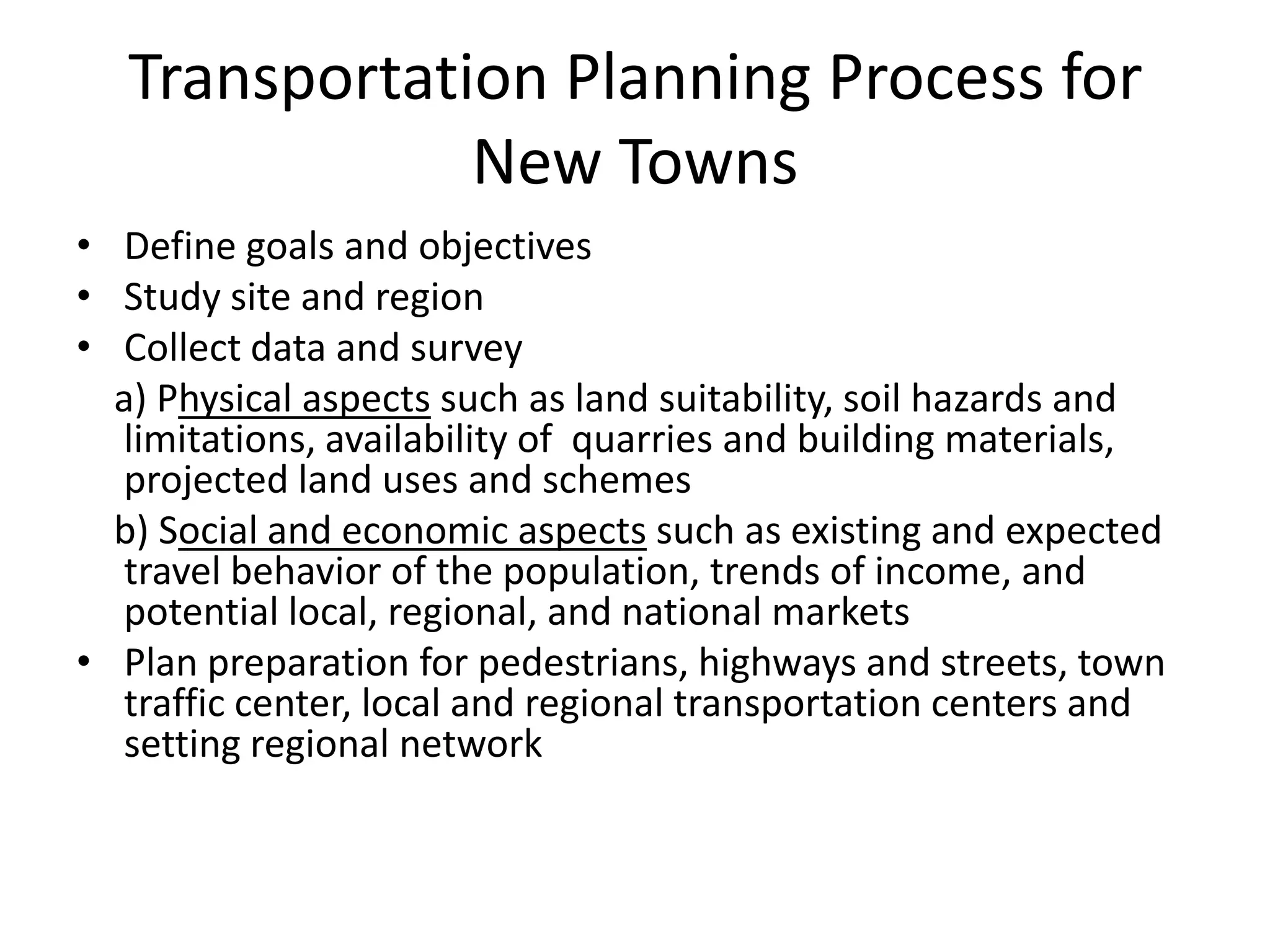 Planning for system of transportation | PDF