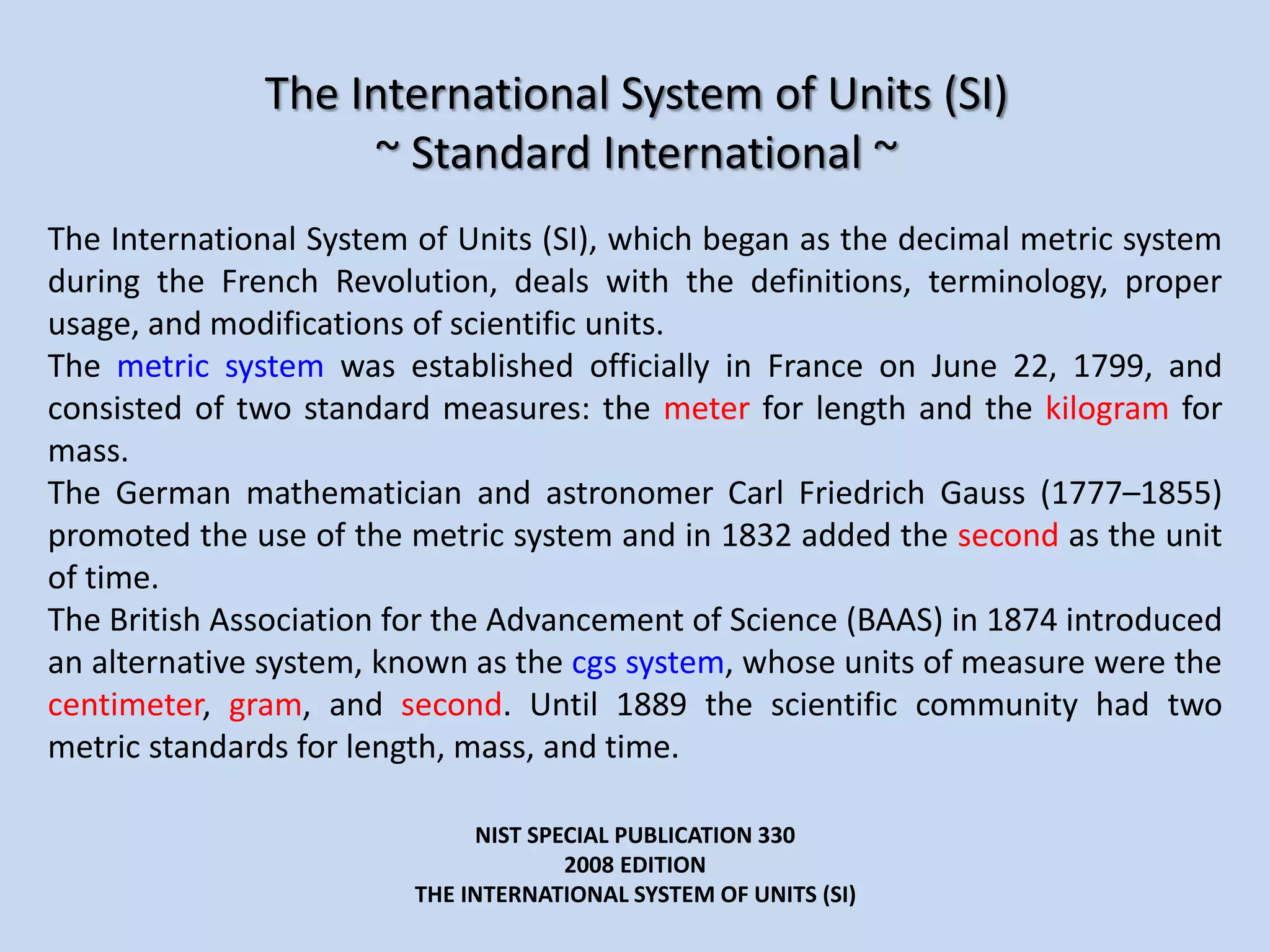 System of Units | PPTX