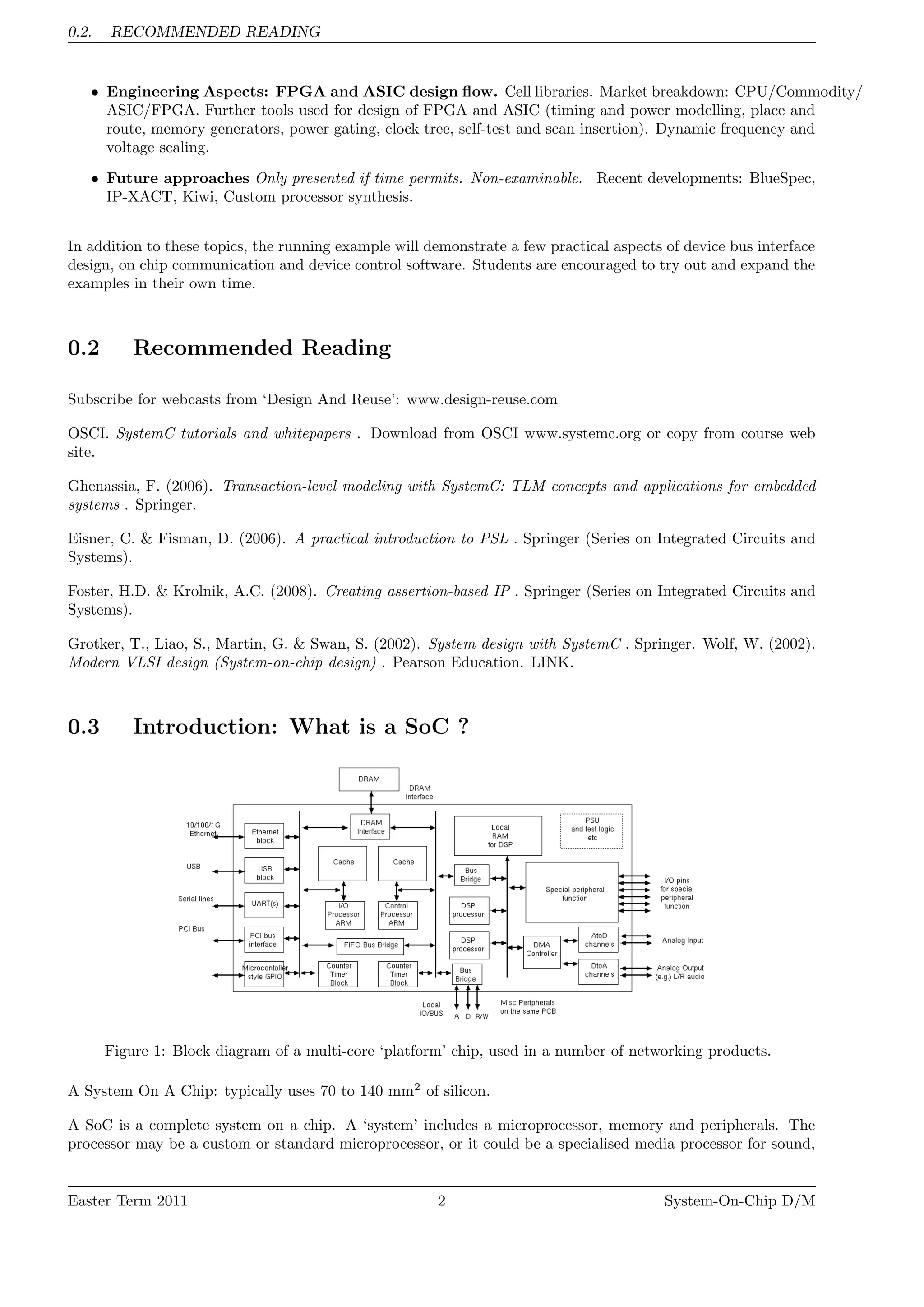 System on Chip Design and Modelling Dr. David J Greaves | PDF