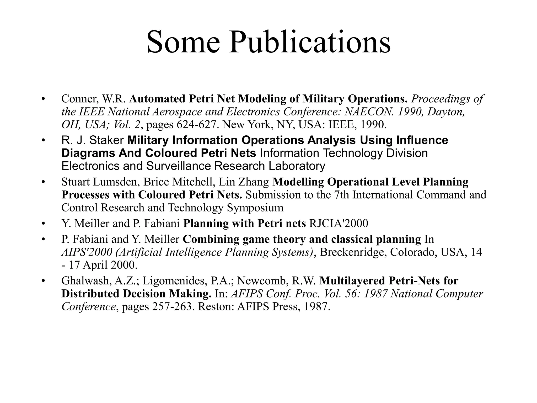 System Petri Nets for Military Systems.ppt