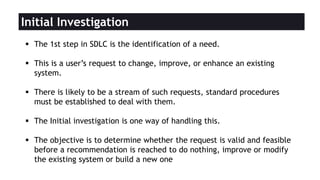 System_Planning_And_The_Initial_Investigation | PPTX