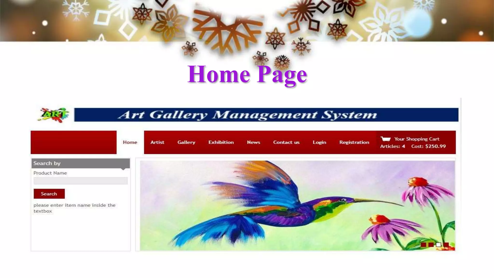 Art Gallery Management System | PPTX