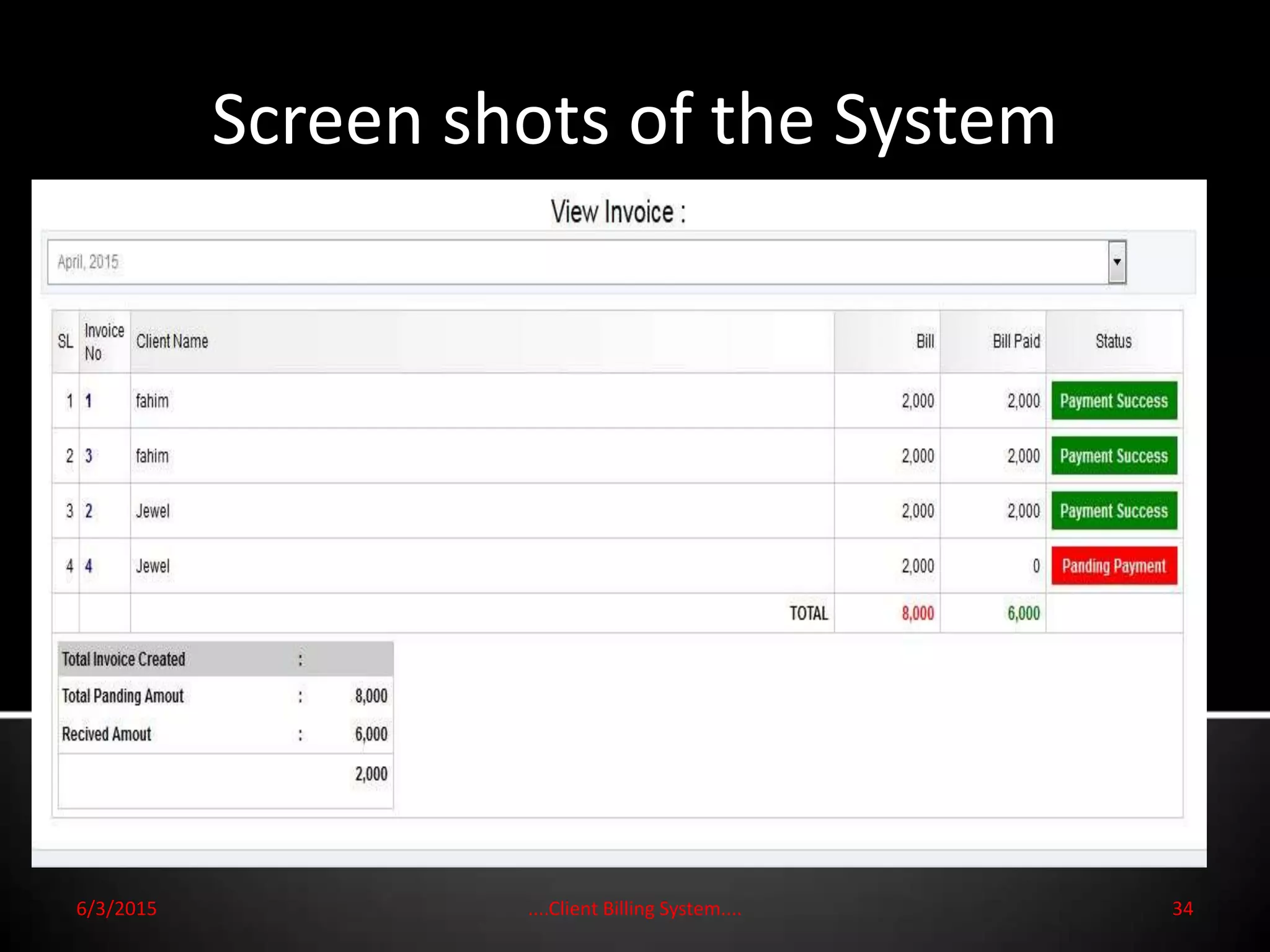 Client billing System for ISP | PPTX