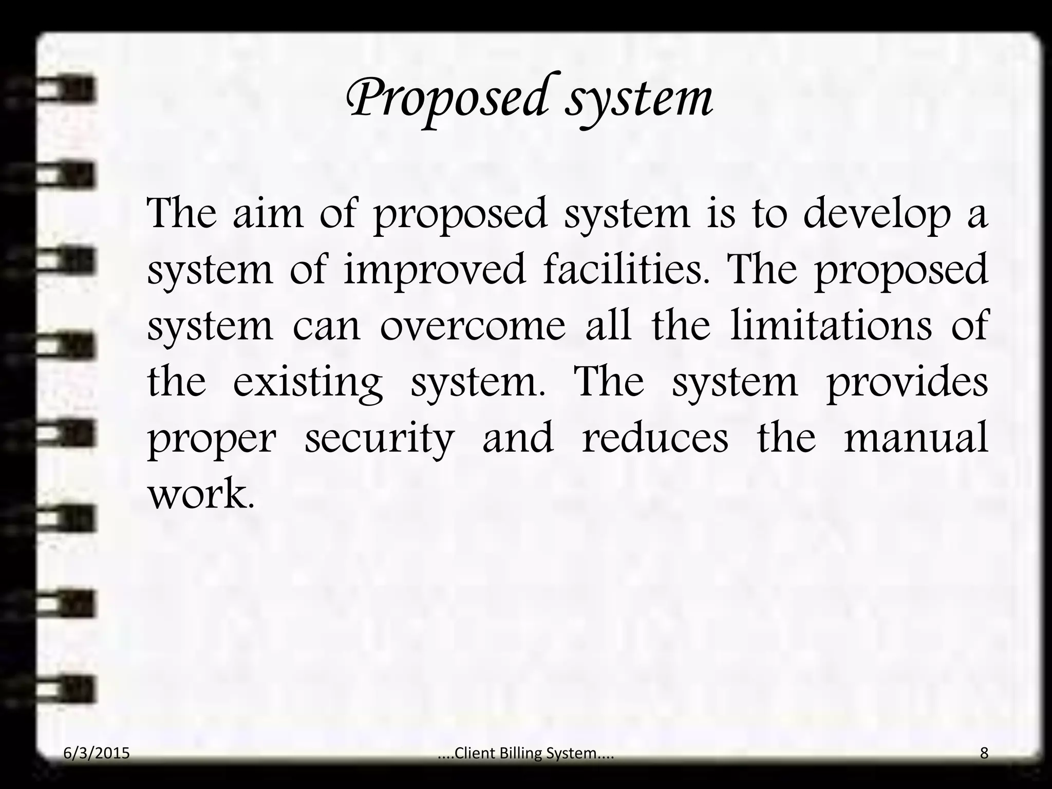 Client billing System for ISP | PPTX