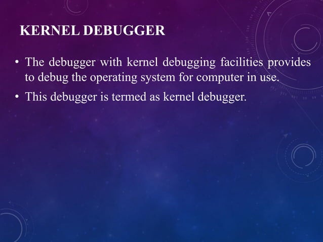 CLASSIFICATION OF DEBUGGERS | PPT