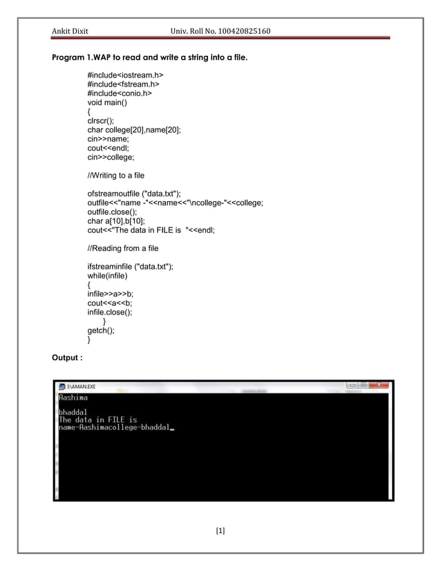 System programmin practical file | PDF