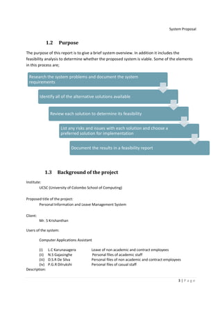 System Proposal(Personal Information & Leave Management System) | PDF
