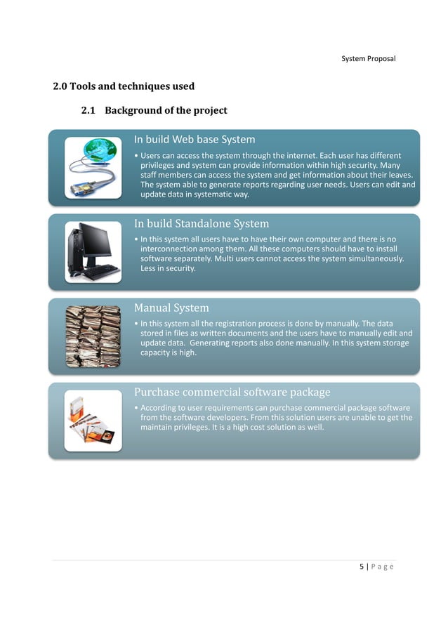System Proposal(Personal Information & Leave Management System) | PDF | Operating Systems ...