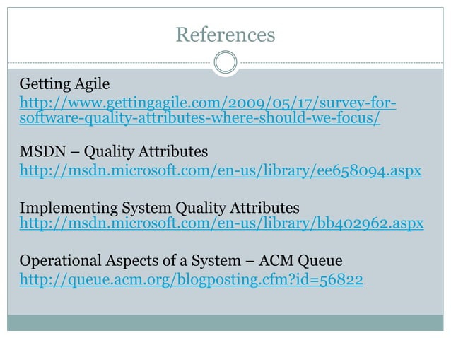 System Quality Attributes for Software Architecture | PPTX