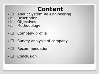System re-engineering kasb Securities Ltd | PPT