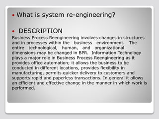 System re-engineering kasb Securities Ltd | PPT
