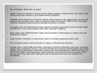 System re-engineering kasb Securities Ltd | PPT