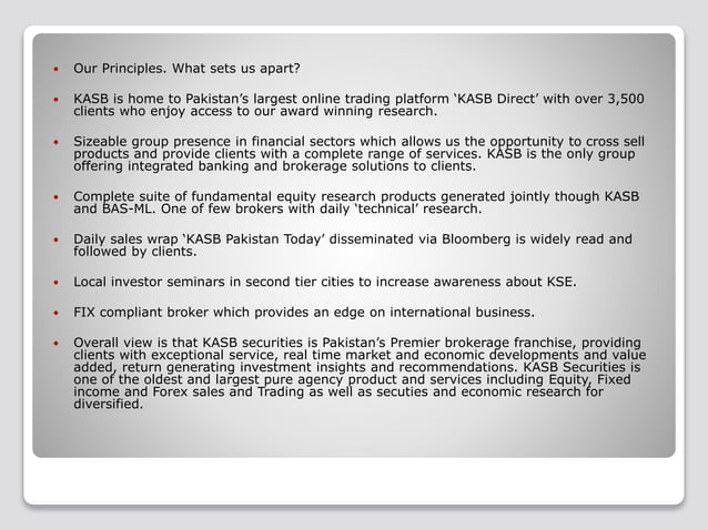 System re-engineering kasb Securities Ltd | PPT