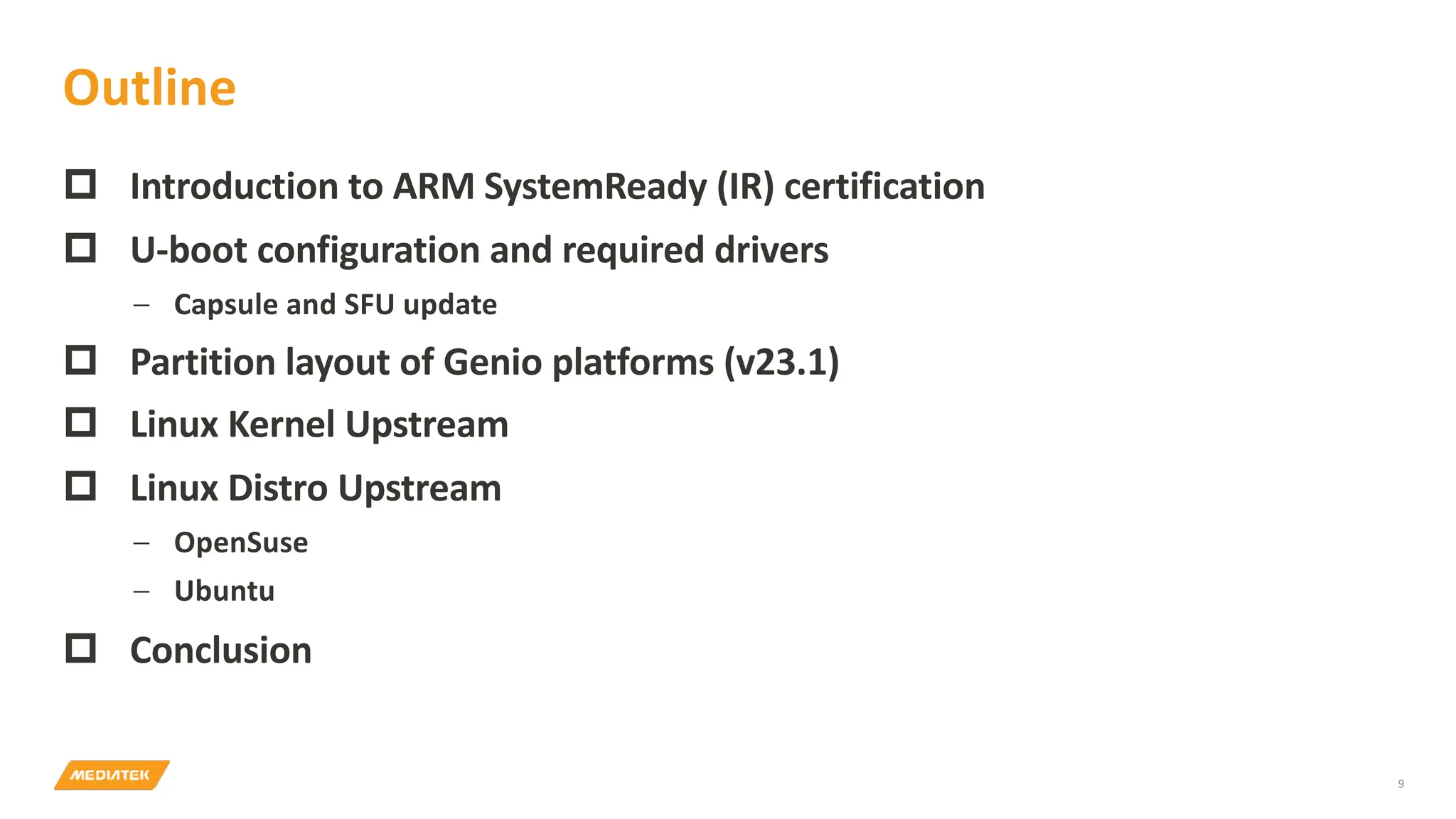 SystemReady IR and MediaTek Genio-1200-EVK - Tech part - COSCUP 20240804 | PDF