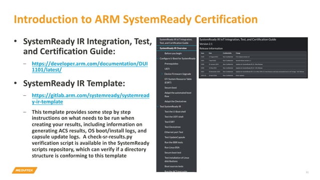 SystemReady IR and MediaTek Genio-1200-EVK - Tech part - COSCUP 20240804 | PPT