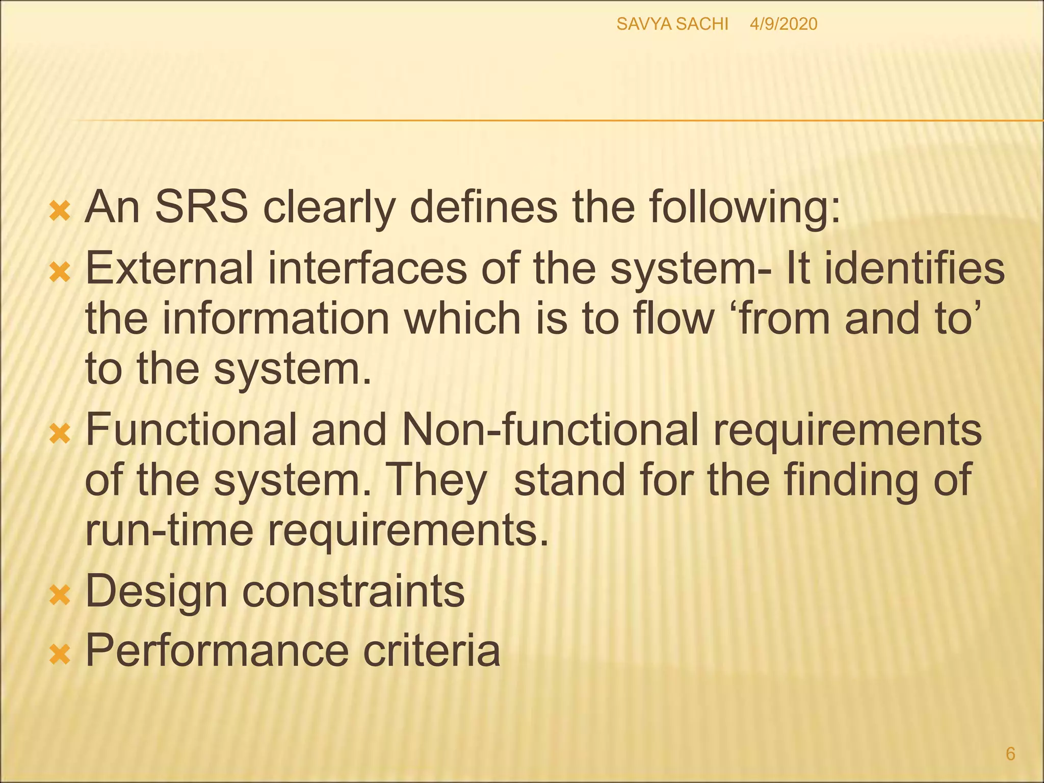 System requirements specification (srs) | PPT