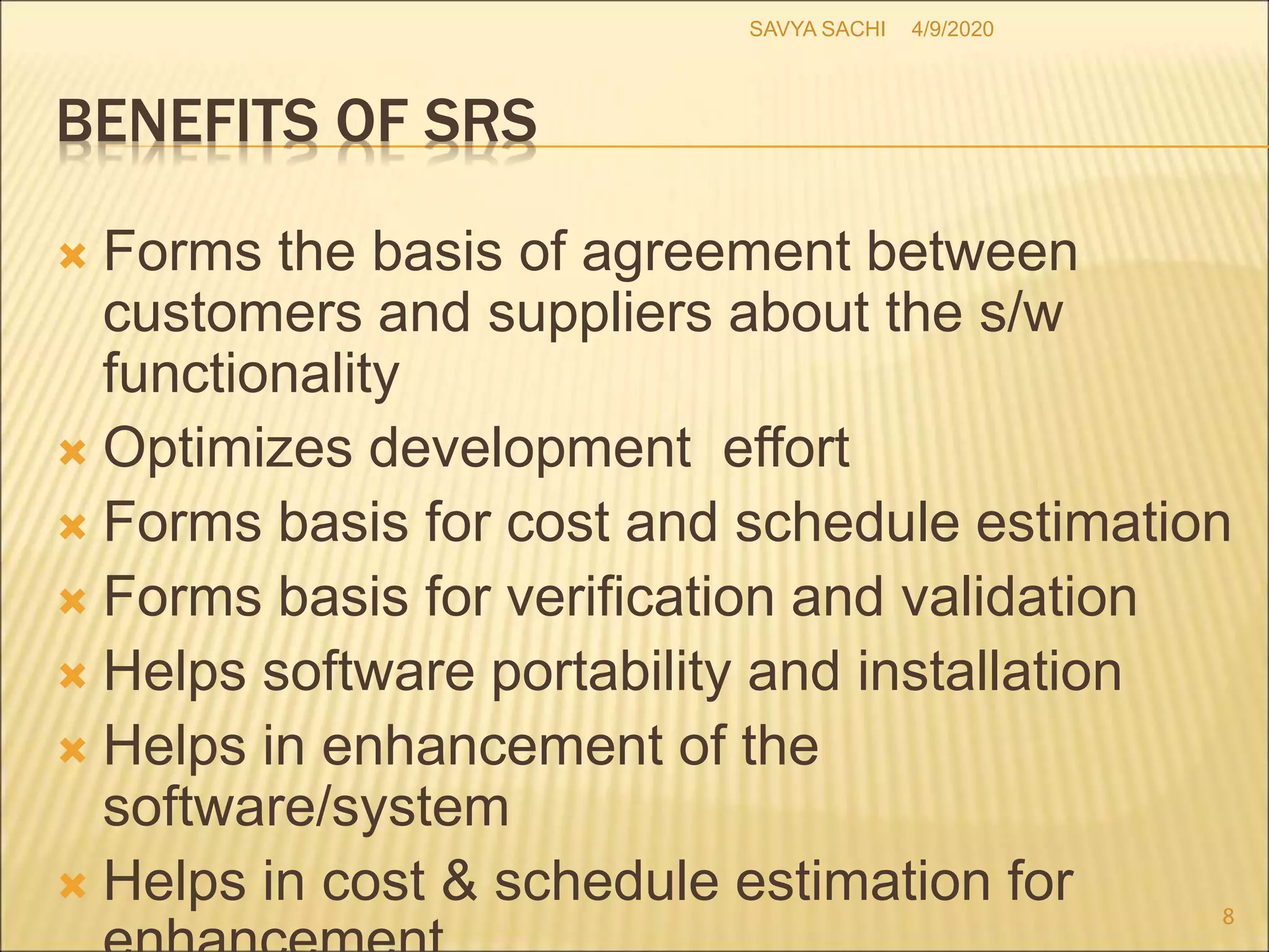 System requirements specification (srs) | PPT