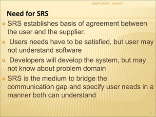 System requirements specification (srs) | PPT