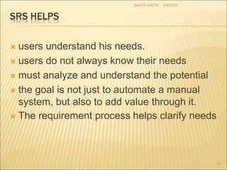 System requirements specification (srs) | PPT