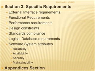 System requirements specification (srs) | PPT