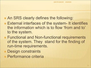 System requirements specification (srs) | PPT